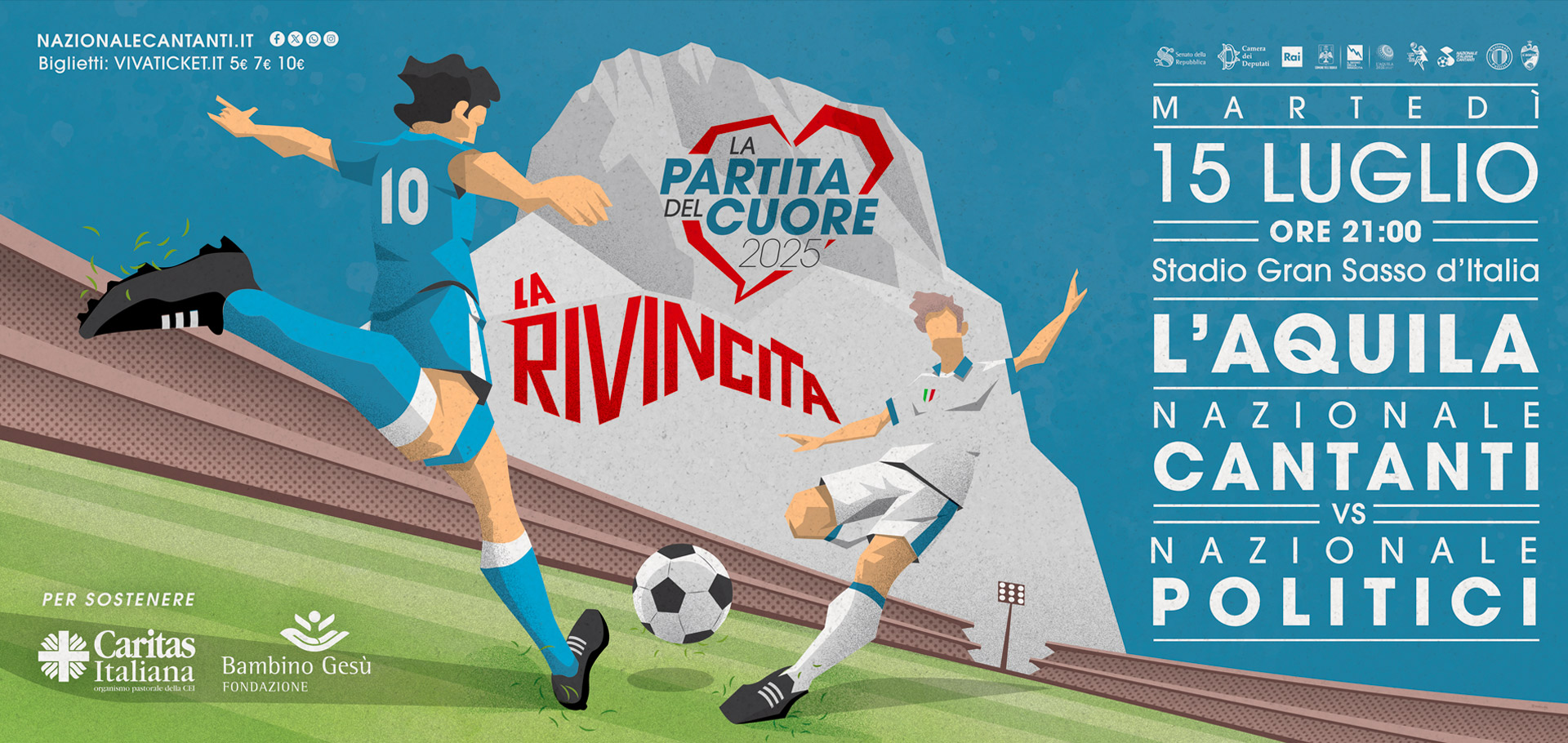 Partita del cuore. La rivincita. Numero solidale 45585 - Caritas Italiana